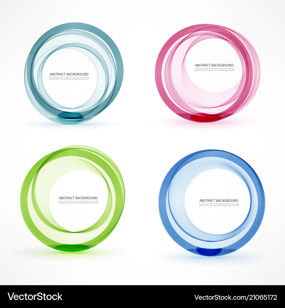 Colorful Abstract Circle Banner Set Royalty Free Vector