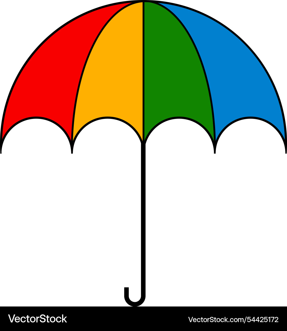 Colorful umbrella art Royalty Free Vector Image