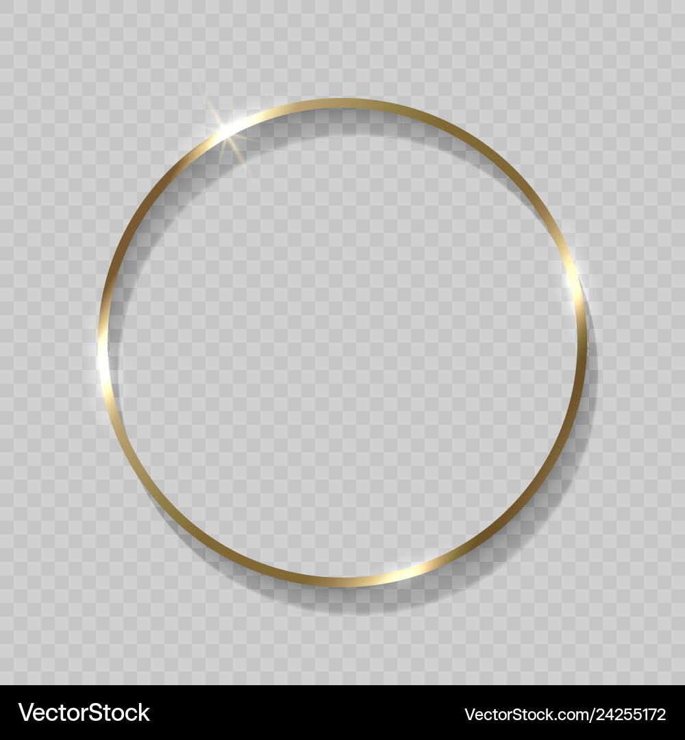 Gold Shiny Frame Border Royalty Free Vector Image