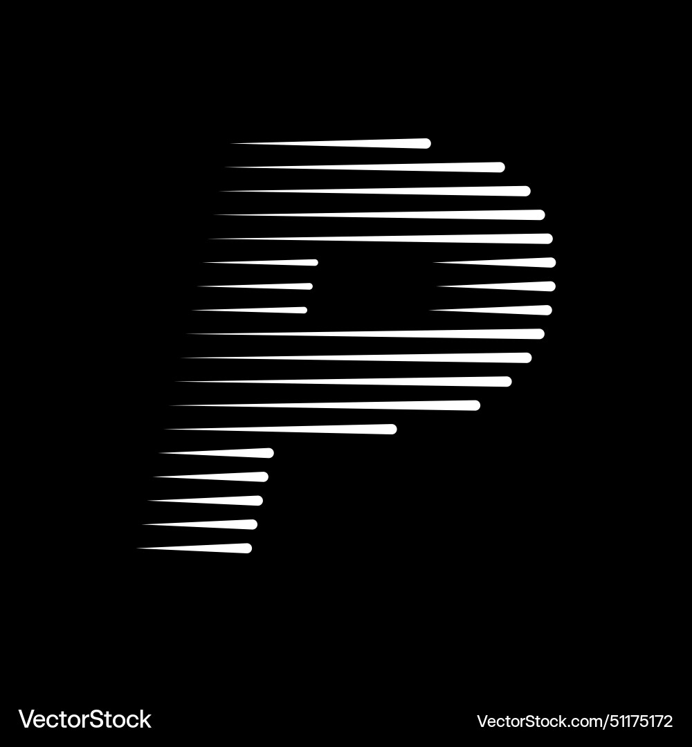 P letter lines logo icon Royalty Free Vector Image