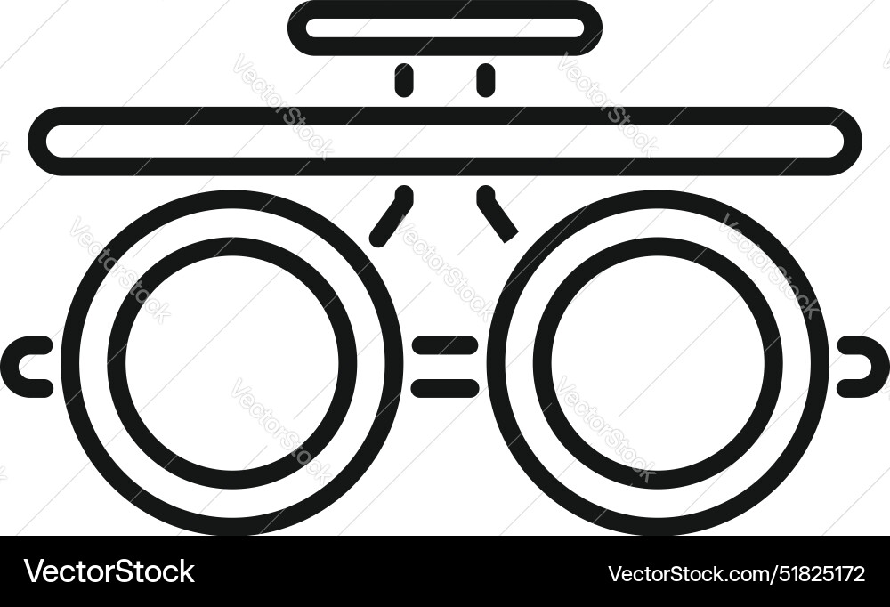 Trial frame optometrist tool for eyesight Vector Image