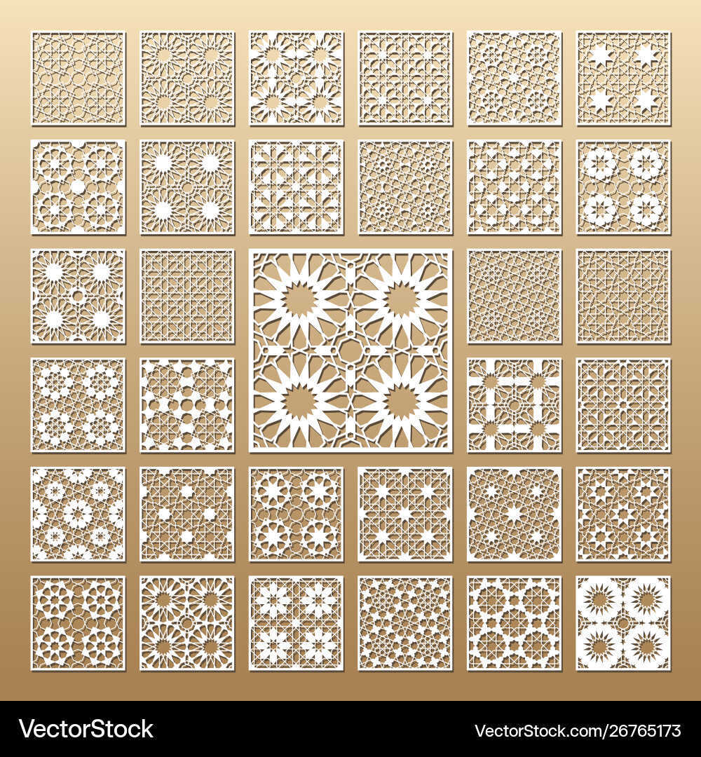 Arabic geometric panel Royalty Free Vector Image