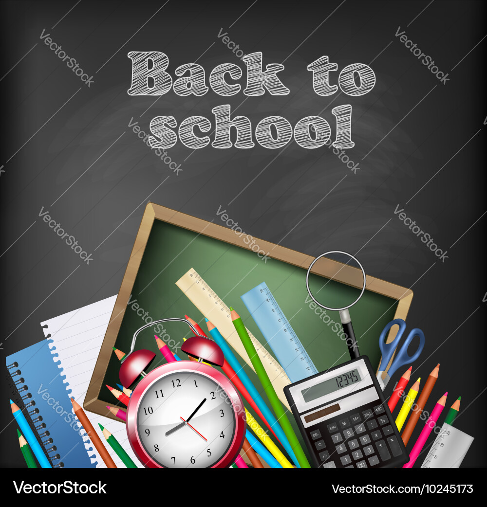 Back to school background Royalty Free Vector Image