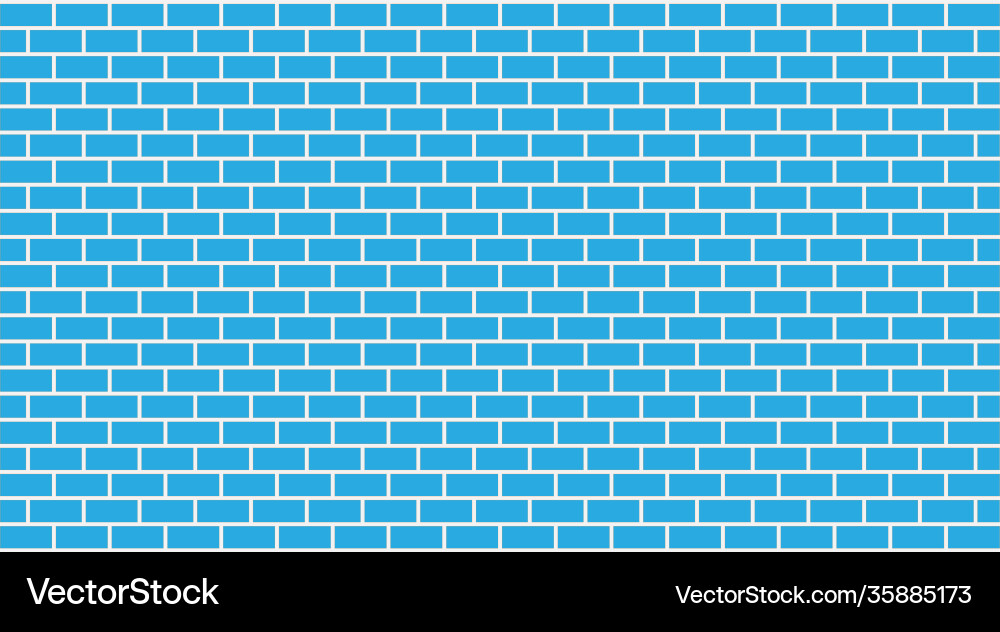 Blue brick wall Royalty Free Vector Image - VectorStock