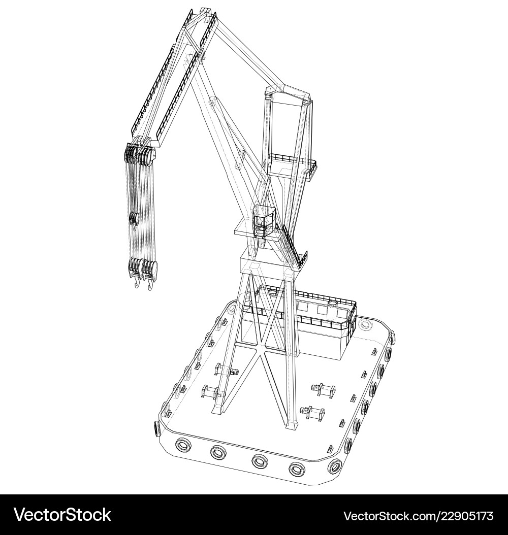 Floating crane Royalty Free Vector Image - VectorStock