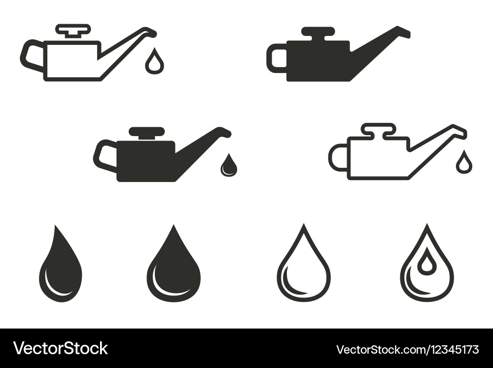Oil icon set Royalty Free Vector Image - VectorStock