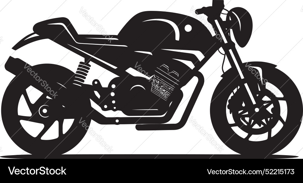 Revolutionary classic black cafe racer emblem Vector Image