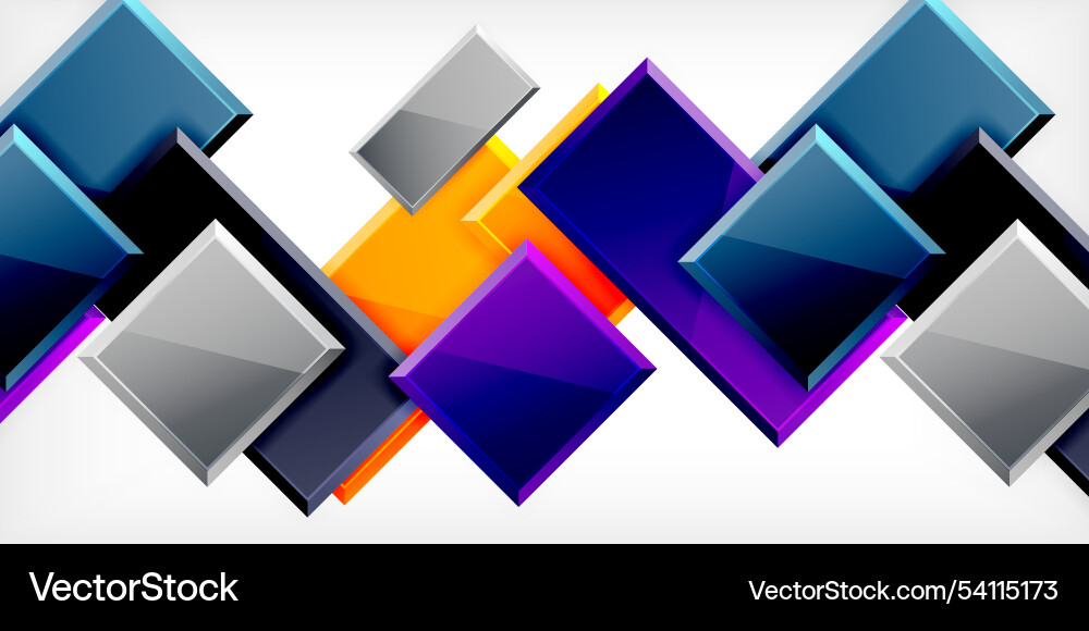 Square shape color abstract geometry Royalty Free Vector