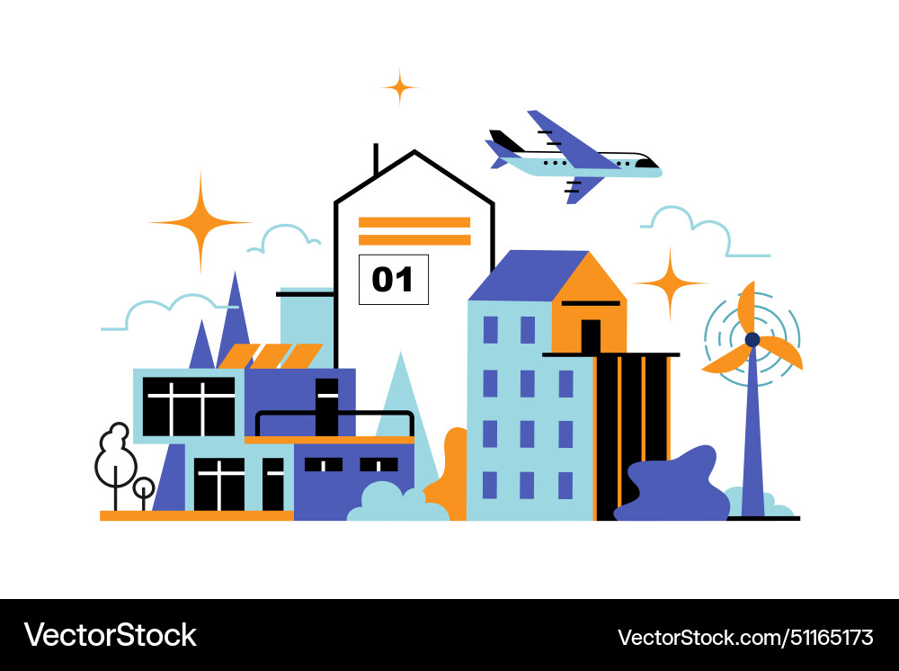 Urban infrastructures Royalty Free Vector Image
