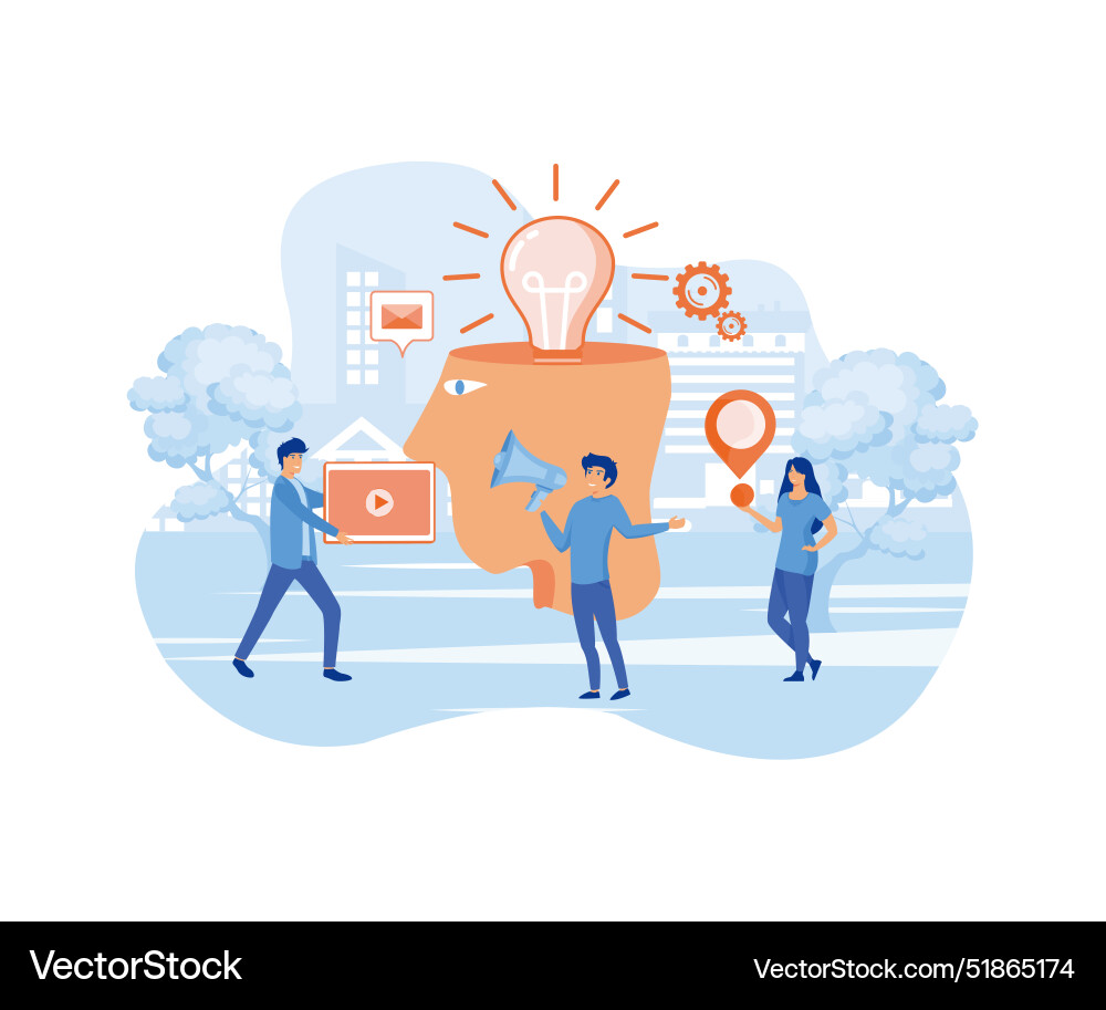 Creative idea digital information overload Vector Image