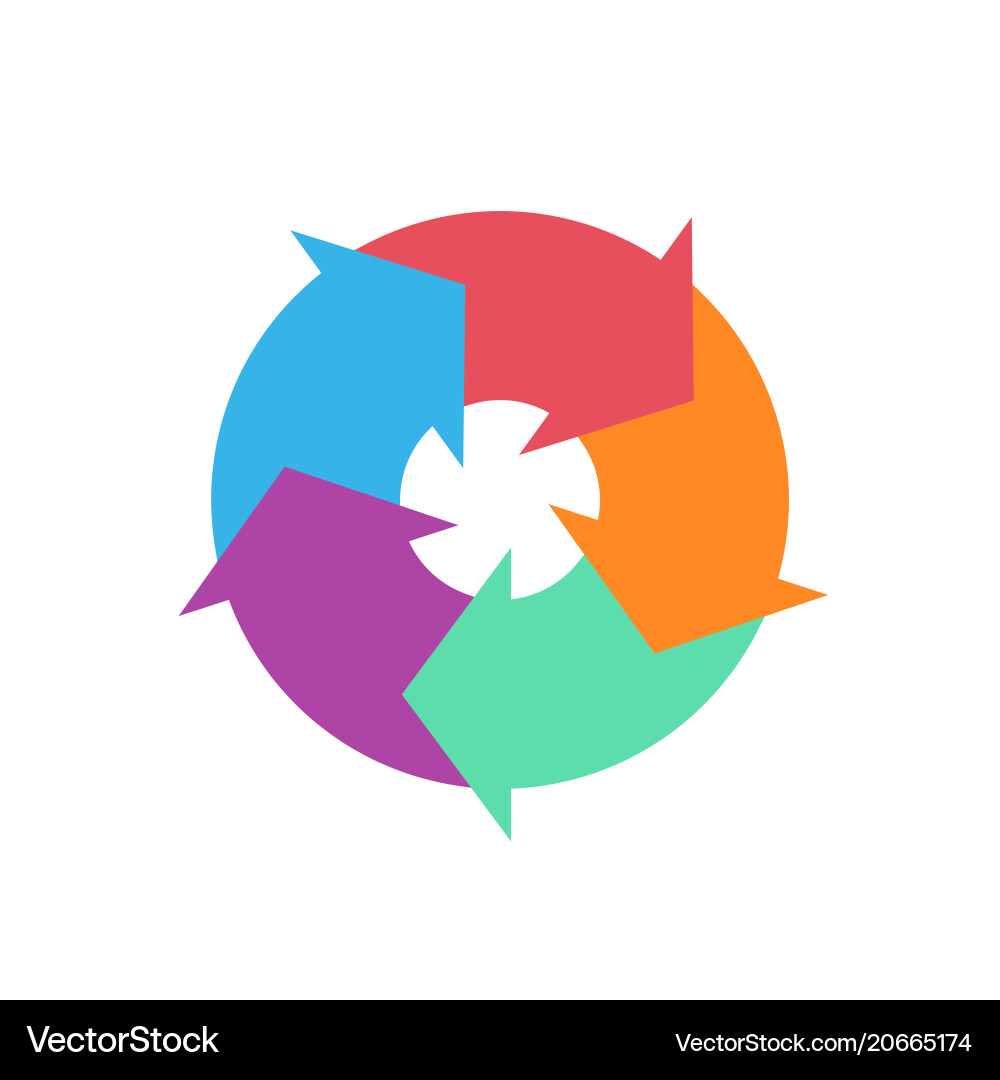 Cycle diagram with 5 steps Royalty Free Vector Image