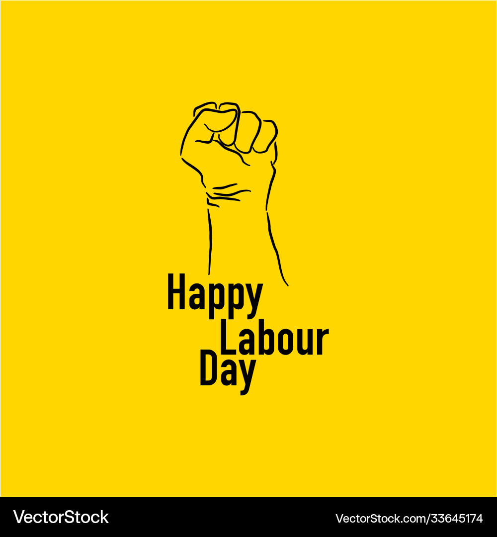 Happy labour day template design Royalty Free Vector Image