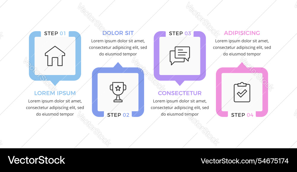 Infographic template with 3 parts Royalty Free Vector Image
