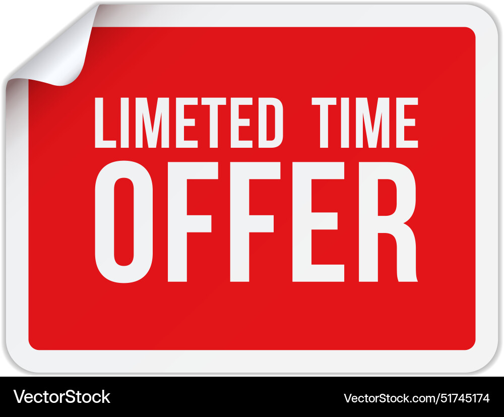 Limited time offer rectangle red peel off shopping