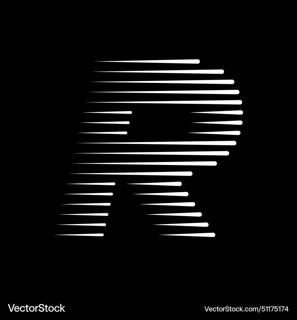 R letter lines logo icon Royalty Free Vector Image