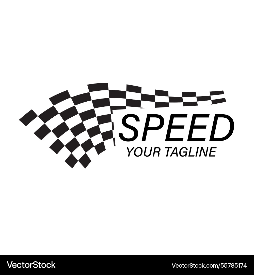 Speed flag logo Royalty Free Vector Image - VectorStock