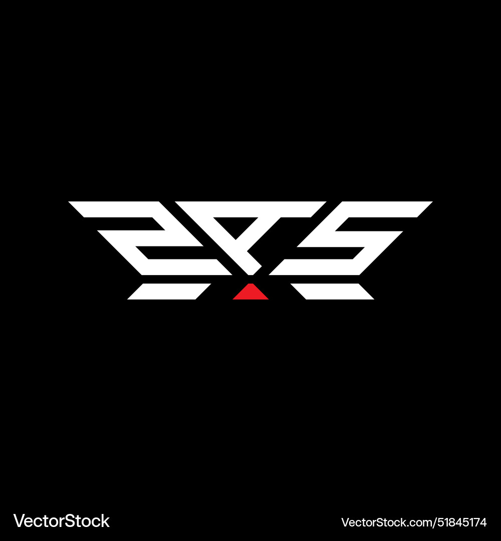 Zas letter logo design simple and modern Vector Image