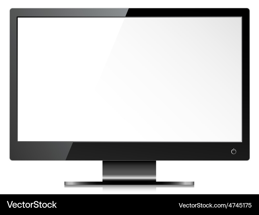 Black monitor Royalty Free Vector Image - VectorStock