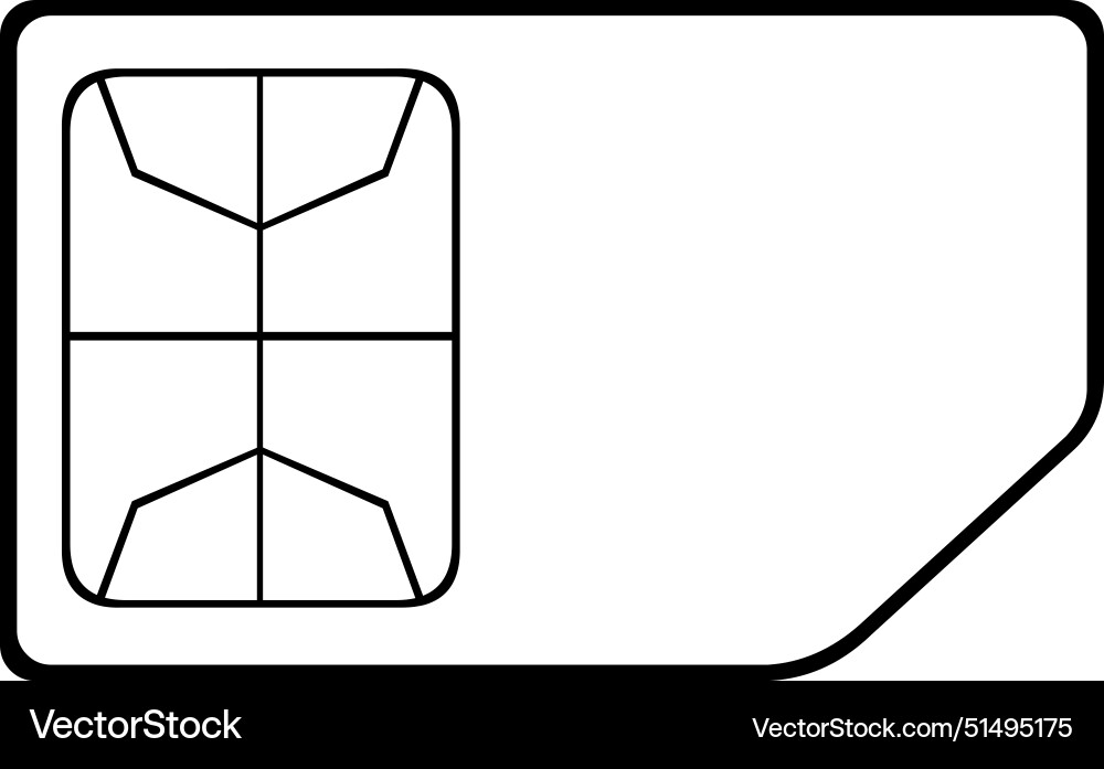 Drawing black and white chip smartphone Royalty Free Vector