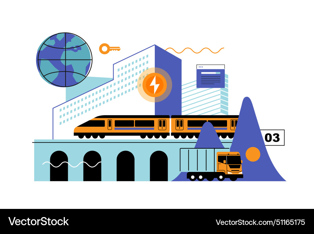 Urban infrastructures modern architectural Vector Image