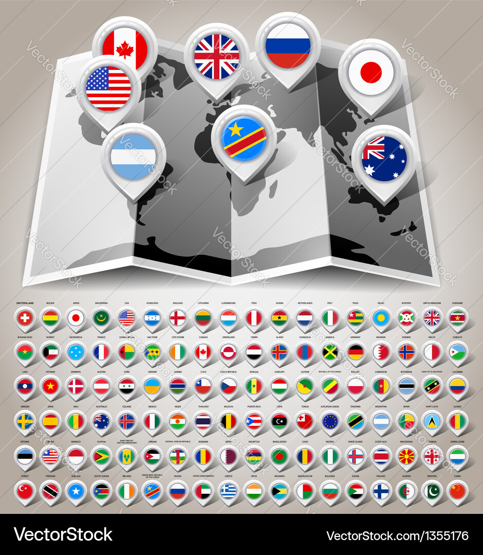 Country Pinpoint Vector Images (over 530)
