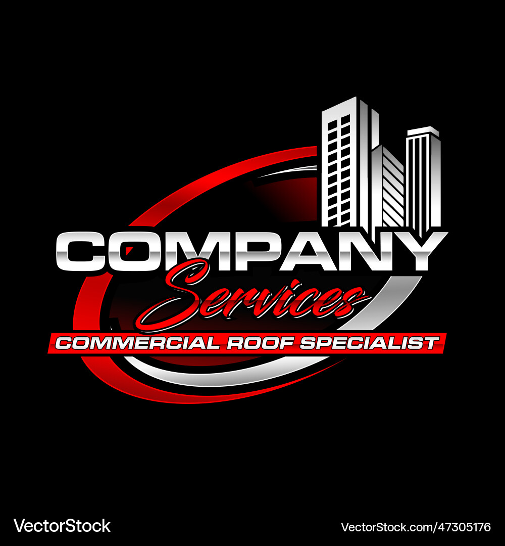 Modern roofing company logo concept Royalty Free Vector