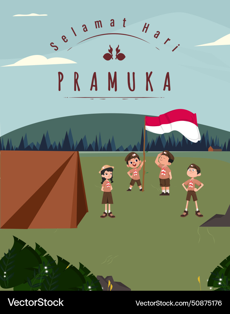 Scout day Royalty Free Vector Image - VectorStock