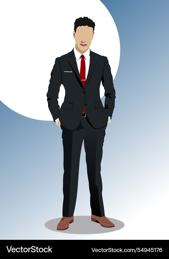 Young handsome men businessman Royalty Free Vector Image