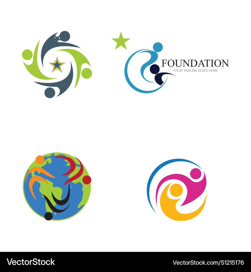 Youth foundation logo creative people education Vector Image