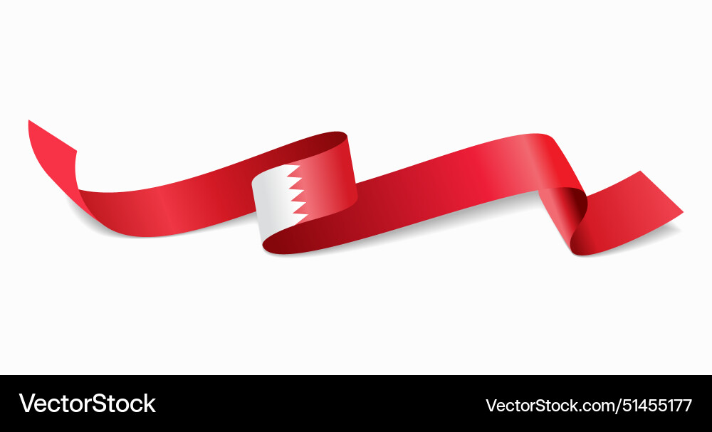 Bahraini flag wavy abstract background Royalty Free Vector