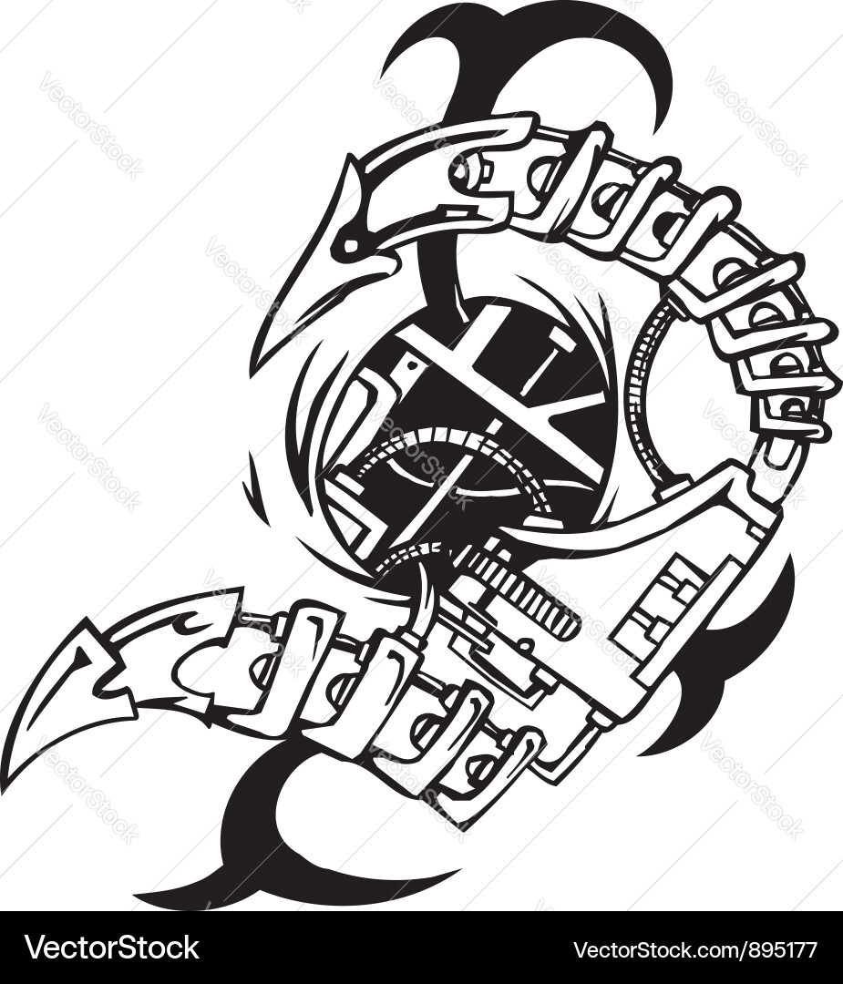 Biomechanical designs Royalty Free Vector Image