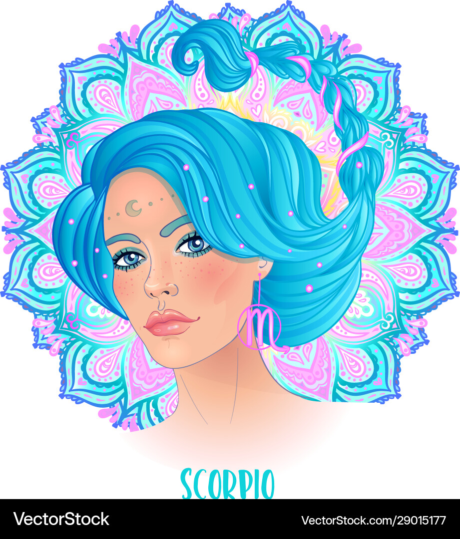 Drawing scorpio astrological sign Royalty Free Vector Image