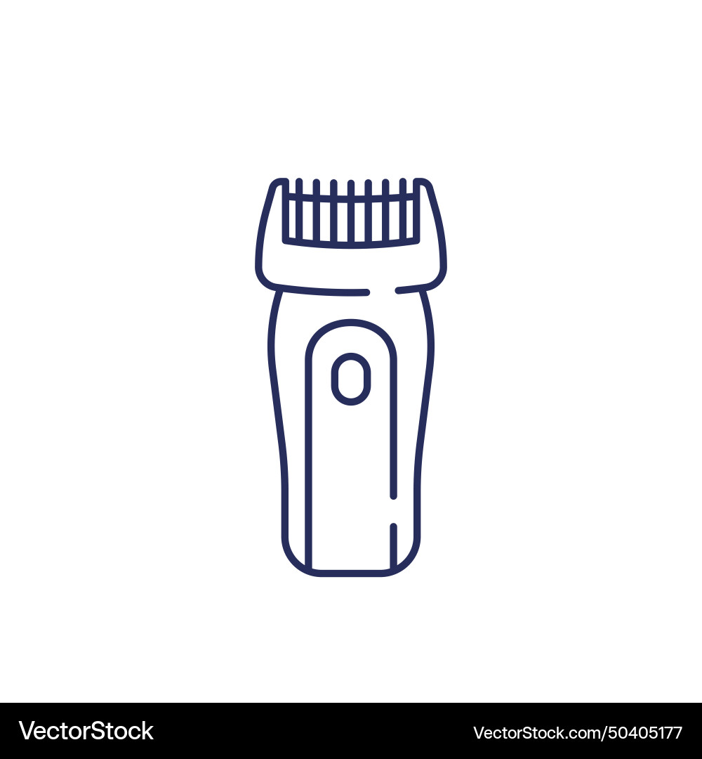 Hair trimmer line icon on white Royalty Free Vector Image