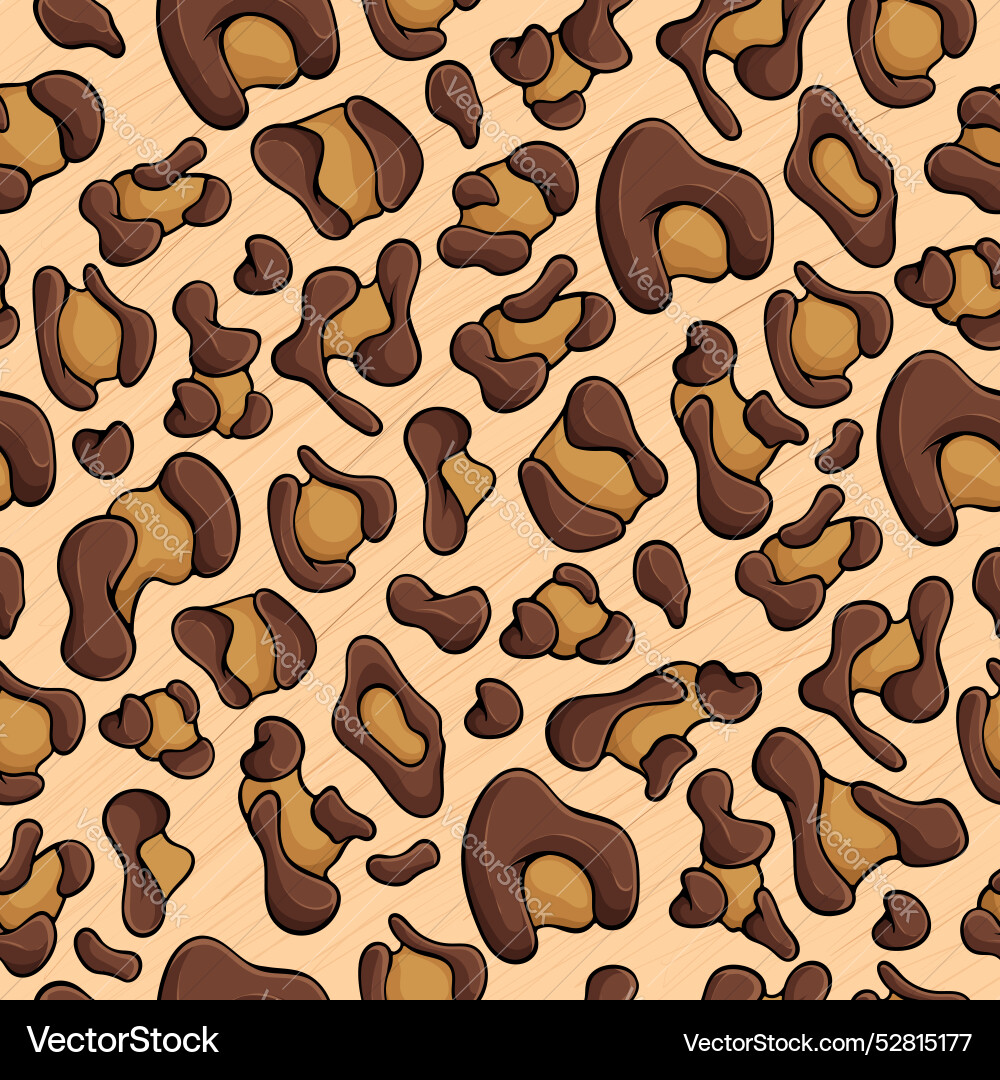 Hand drawn seamless pattern of leopard skin Vector Image