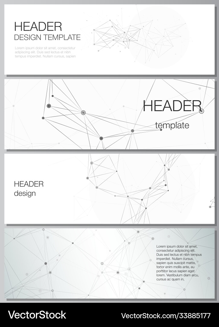 Layout-Header Banner-Vorlagen Lizenzfreies Vektorbild