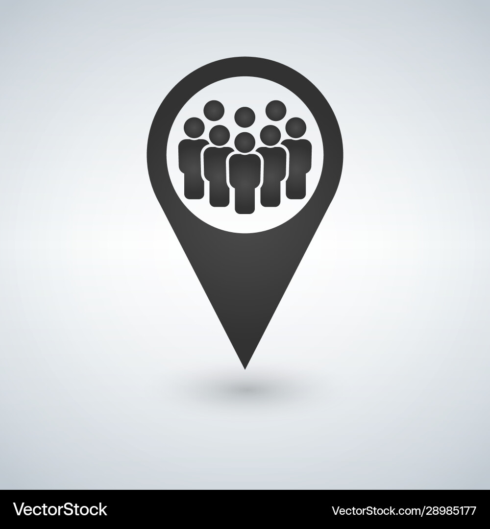 Location Pin - Friends & Meeting Point – Royalty-Free Vector | VectorStock