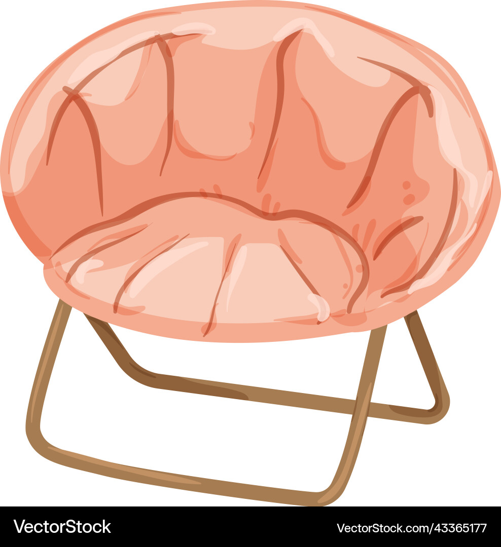 Office folding chair cartoon Royalty Free Vector Image