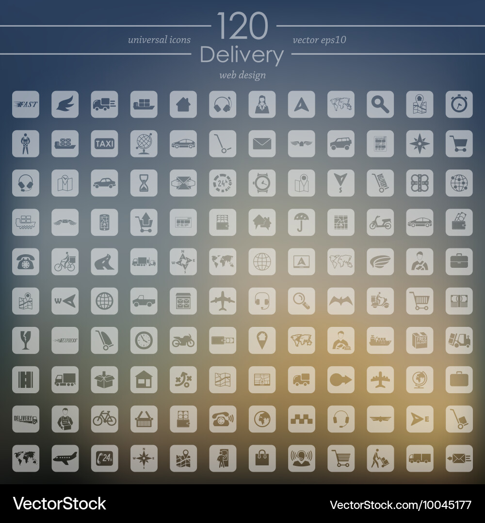 Set of delivery icons Royalty Free Vector Image