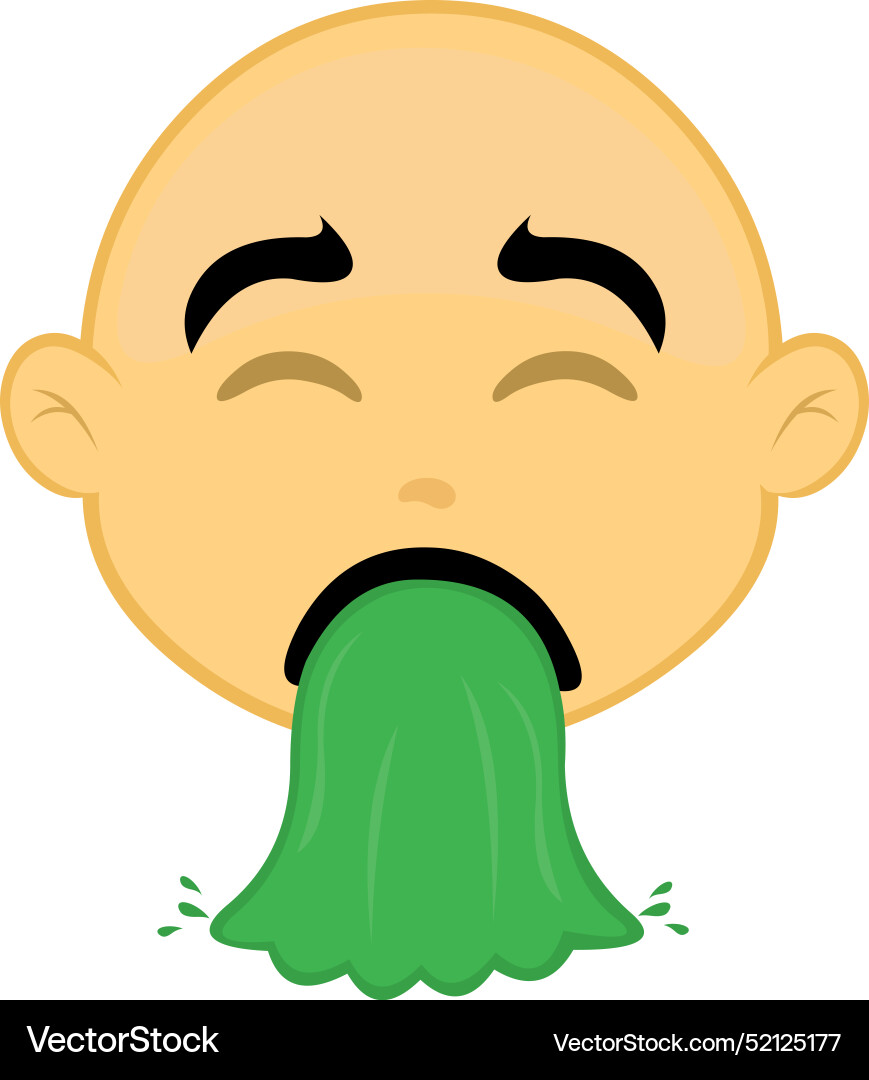 Throwing up emoji Royalty Free Vector Image - VectorStock