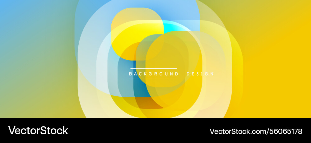 Circular abstract design with overlapping Vector Image