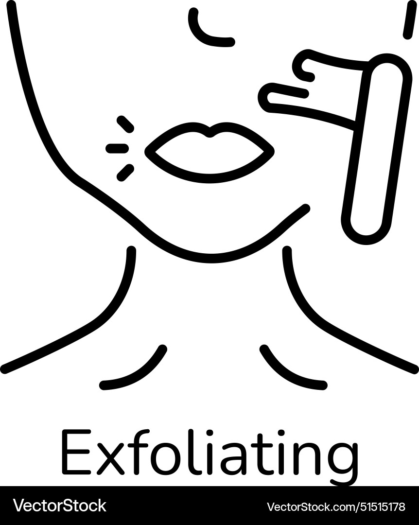 Exfoliating Royalty Free Vector Image - VectorStock