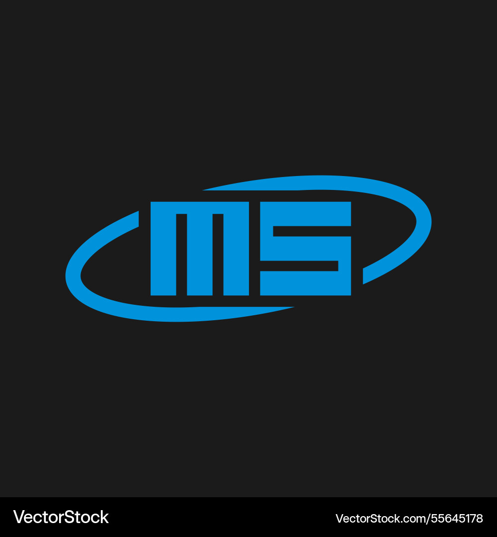 Ms m s creative modern letter icon sm unique artis