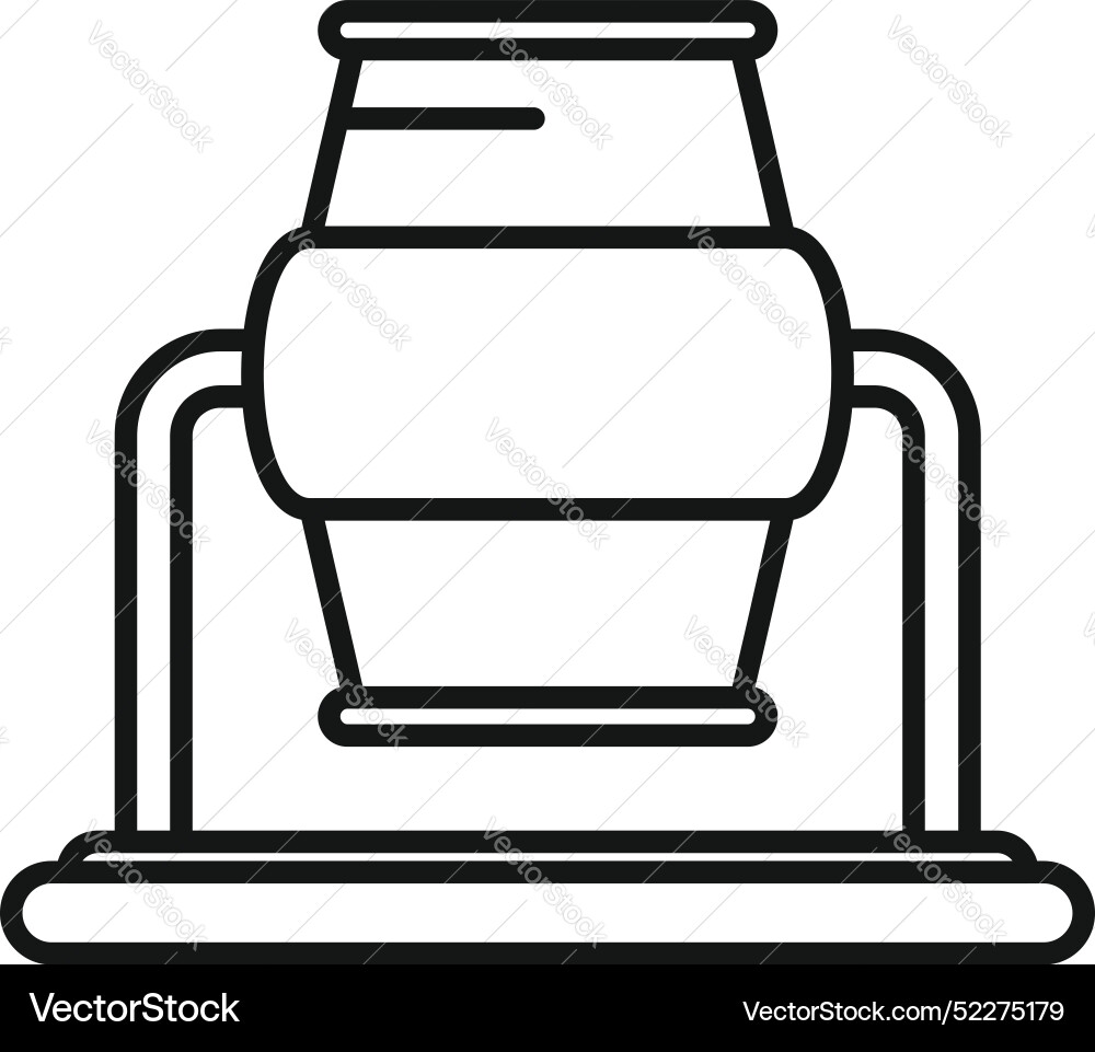 Concrete mixer machine mixing cement mortar Vector Image