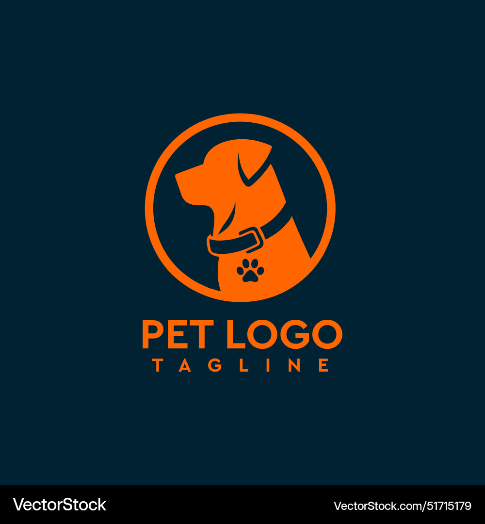 Dog pet logo friendly approachable Royalty Free Vector Image