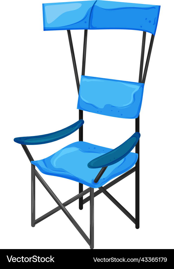 Garden folding chair cartoon Royalty Free Vector Image