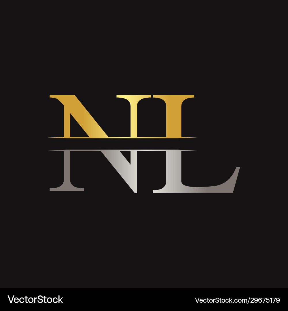 Initial monogram letter nl logo design template Vector Image