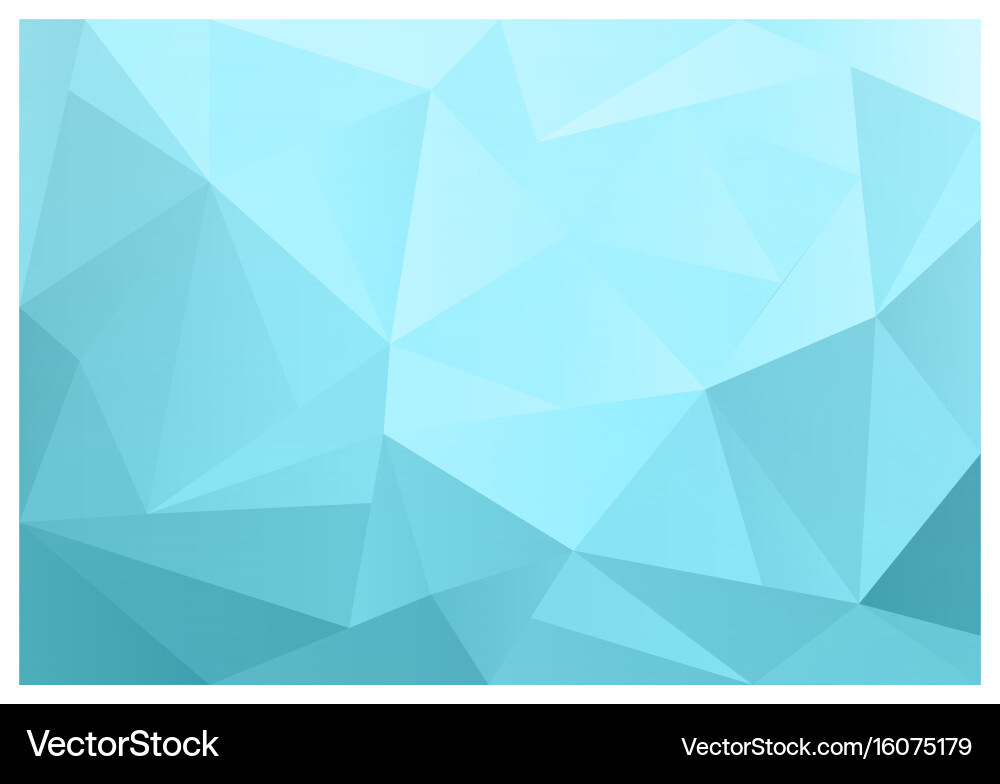 Light blue triangle background design geometric Vector Image