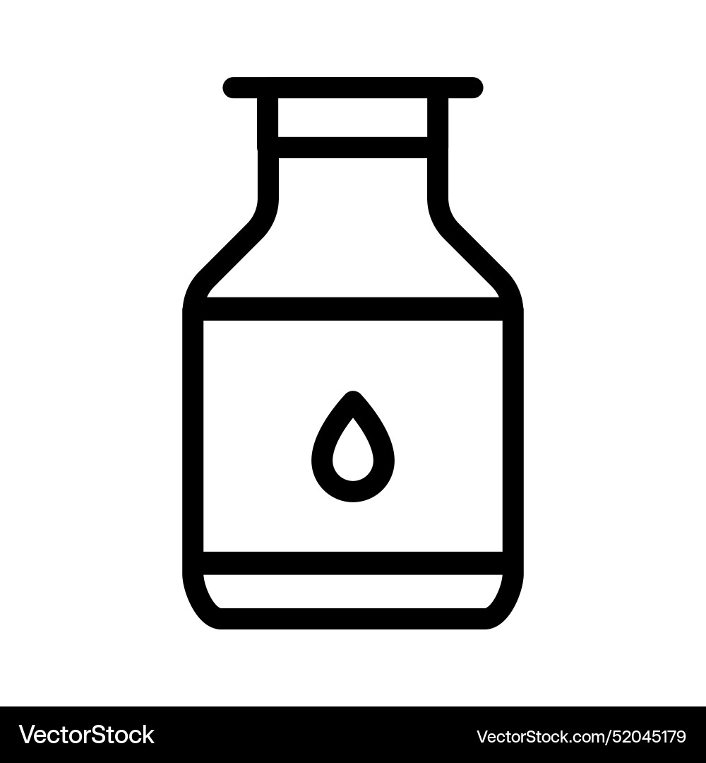 Milk can container icon design in filled and Vector Image