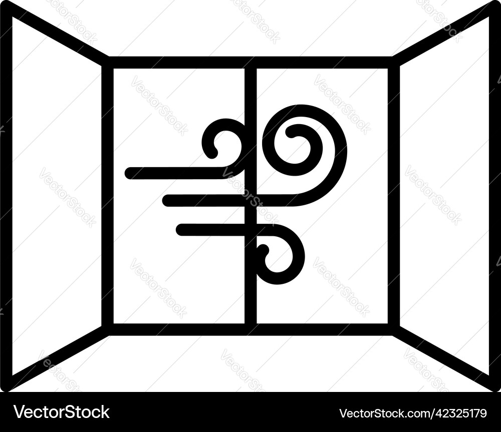Room ventilation icon Royalty Free Vector Image