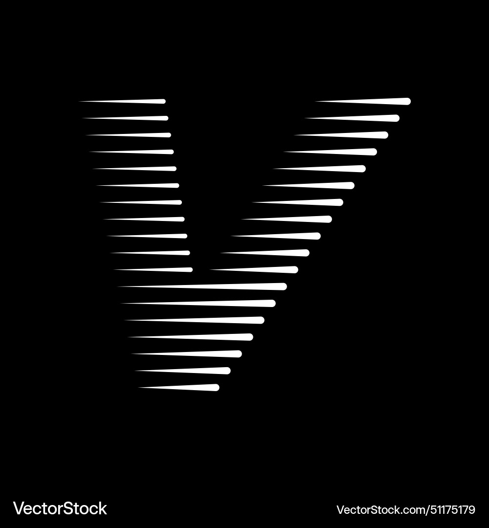 V letter lines logo icon Royalty Free Vector Image